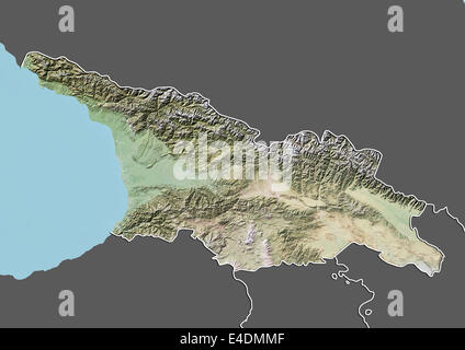 Georgia, Relief Map Stock Photo - Alamy