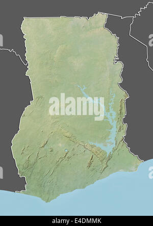 Map of Ghana Stock Photo - Alamy