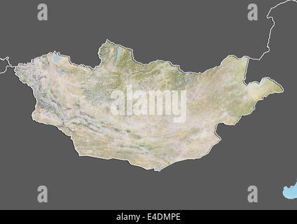Mongolia, Relief Map Stock Photo - Alamy