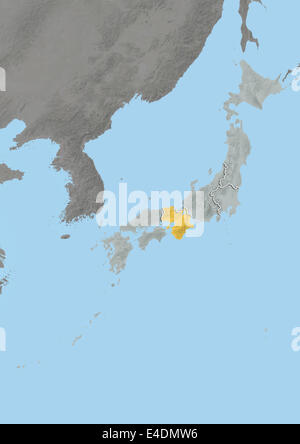Region of Kansai, Japan, Relief Map Stock Photo - Alamy