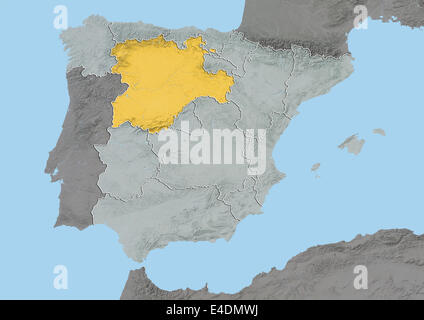 Map of Castile and Leon Stock Photo - Alamy