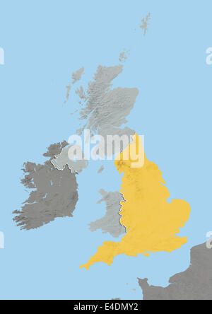 England, United Kingdom, Relief Map Stock Photo - Alamy