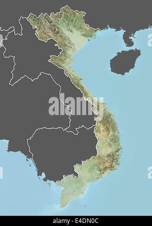 Vietnam, Relief Map Stock Photo - Alamy