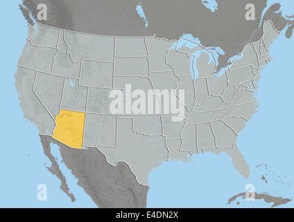 Map of Arizona Stock Photo - Alamy