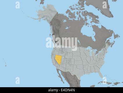 State of Nevada, United States, Relief Map Stock Photo - Alamy