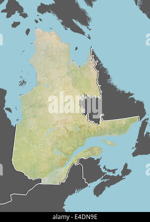 Province of Quebec, Canada, Relief Map Stock Photo - Alamy