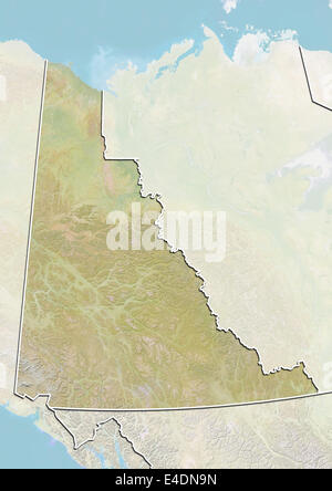 Yukon, Canada, Relief Map Stock Photo - Alamy