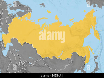 Russia, Relief Map Stock Photo - Alamy