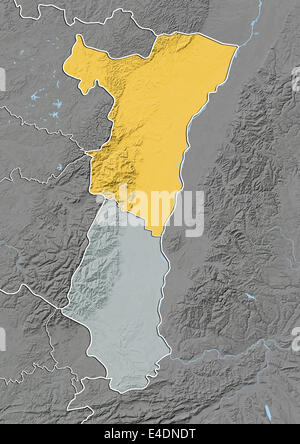 Departement of Bas-Rhin, France, Relief Map Stock Photo - Alamy