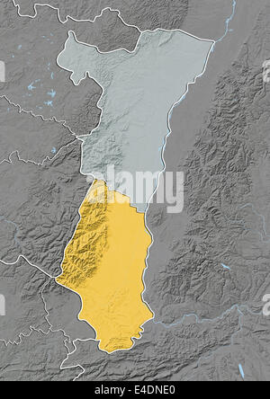 Departement of Haut-Rhin, France, Relief Map Stock Photo - Alamy