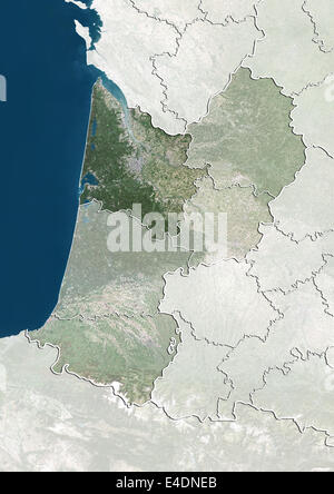 Departement of Gironde, France, Relief Map Stock Photo - Alamy