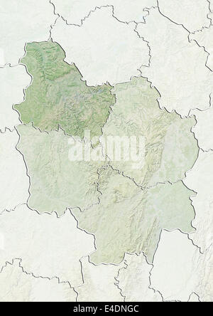 Departement of Yonne, France, Relief Map Stock Photo - Alamy