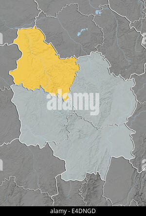 Departement of Yonne, France, Relief Map Stock Photo - Alamy