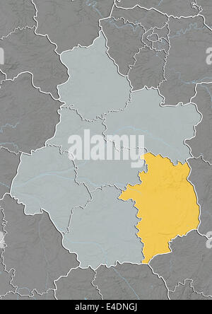 Departement of Cher, France, Relief Map Stock Photo - Alamy