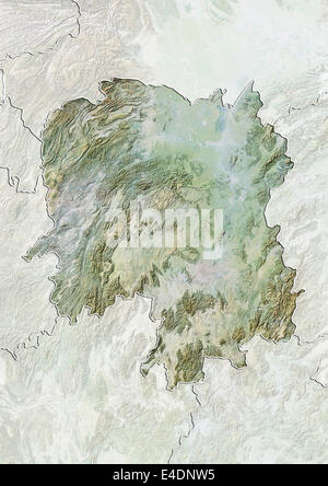 Province of Hunan, China, Relief Map Stock Photo - Alamy