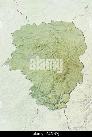 Region of Limousin, France, Relief Map Stock Photo - Alamy
