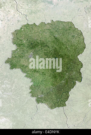 France and the Region of Limousin, True Colour Satellite Image Stock ...
