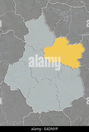 Departement of Loiret, France, Relief Map Stock Photo - Alamy