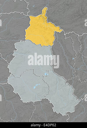 Departement of Ardennes, France, Relief Map Stock Photo - Alamy