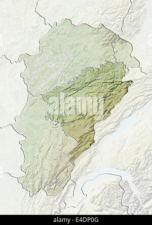 Departement of Doubs, France, Relief Map Stock Photo - Alamy
