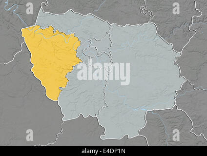 Departement of Yvelines, France, Relief Map Stock Photo - Alamy