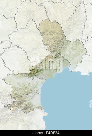 Departement of Herault, France, Relief Map Stock Photo - Alamy