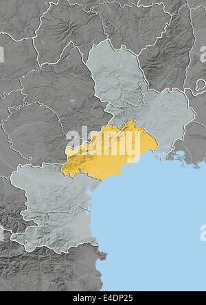 Departement of Herault, France, Relief Map Stock Photo - Alamy