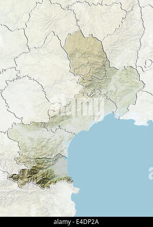 Departement of Pyrenees-Orientales, France, Relief Map Stock Photo - Alamy
