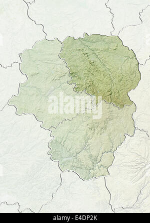 Departement of Creuse, France, Relief Map Stock Photo - Alamy