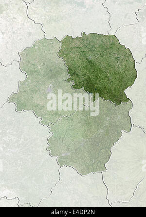 Departement of Creuse, France, Relief Map Stock Photo - Alamy