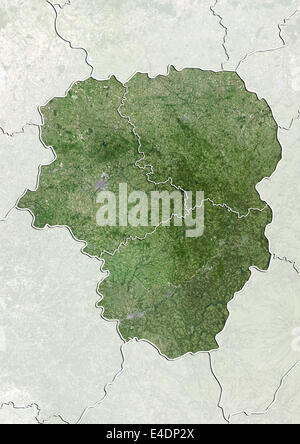 Region of Limousin, France, Relief Map Stock Photo - Alamy