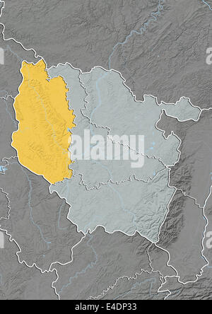Departement of Meuse, France, Relief Map Stock Photo - Alamy