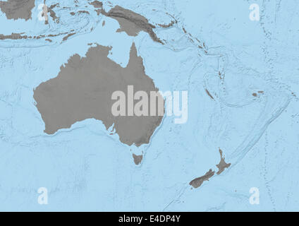 Oceania, Relief Map Stock Photo - Alamy