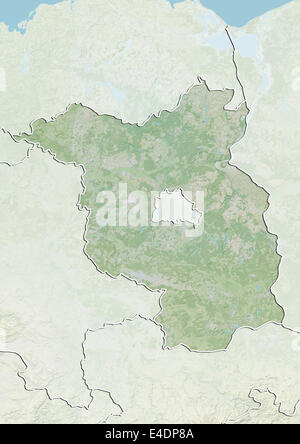 Map of Brandenburg Stock Photo - Alamy