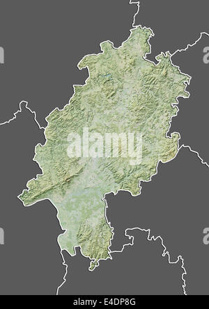 Map of Hesse Stock Photo - Alamy