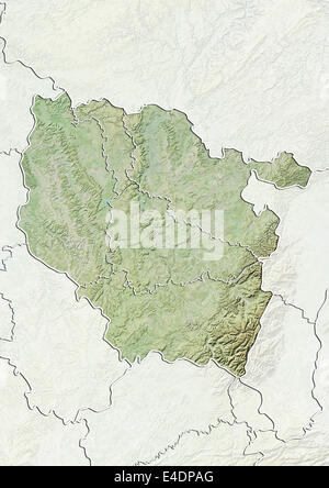Region of Lorraine, France, Relief Map Stock Photo - Alamy