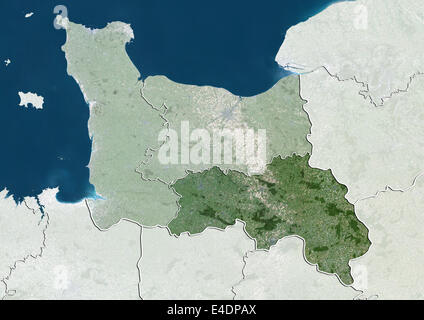 Departement of Orne, France, Relief Map Stock Photo - Alamy