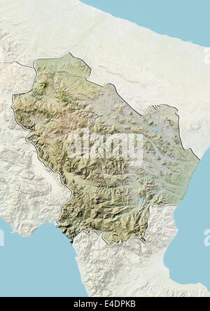 Region of Basilicata, Italy, Relief Map Stock Photo - Alamy