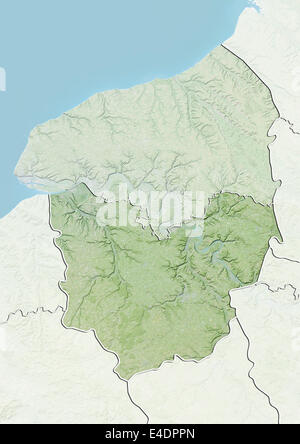 Departement of Eure, France, Relief Map Stock Photo - Alamy