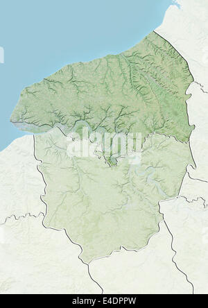 Departement of Seine-Maritime, France, Relief Map Stock Photo - Alamy