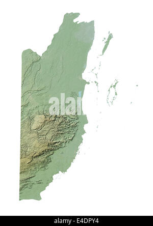 Belize, Relief map, With Border Stock Photo - Alamy