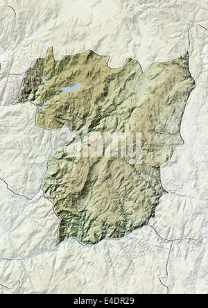 Portugal and the District of Vila Real, Relief Map Stock Photo - Alamy