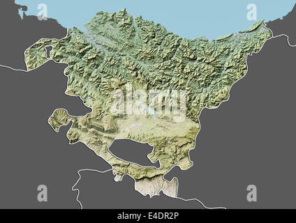 Basque Country, Spain, Relief Map Stock Photo - Alamy