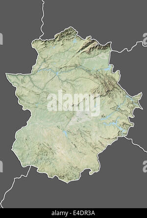 Extremadura, Spain, Relief Map Stock Photo - Alamy
