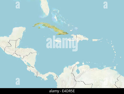 Cuba, Relief Map Stock Photo - Alamy