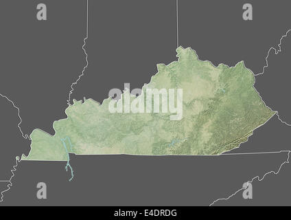 Physical map of Kentucky Stock Photo: 34009750 - Alamy