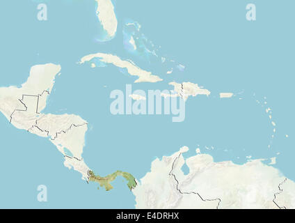 Panama, Relief Map Stock Photo - Alamy