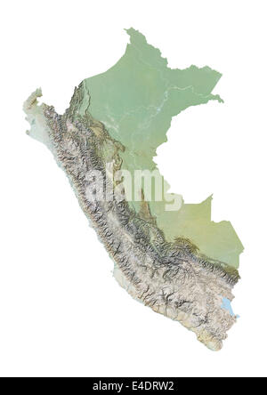 Peru, Relief Map Stock Photo - Alamy