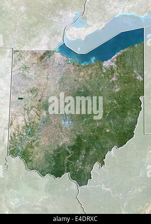 United States and the State of Ohio, Satellite Image With Bump Effect ...