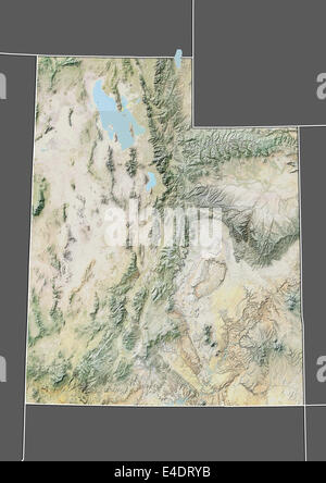 Relief map of Utah Stock Photo - Alamy